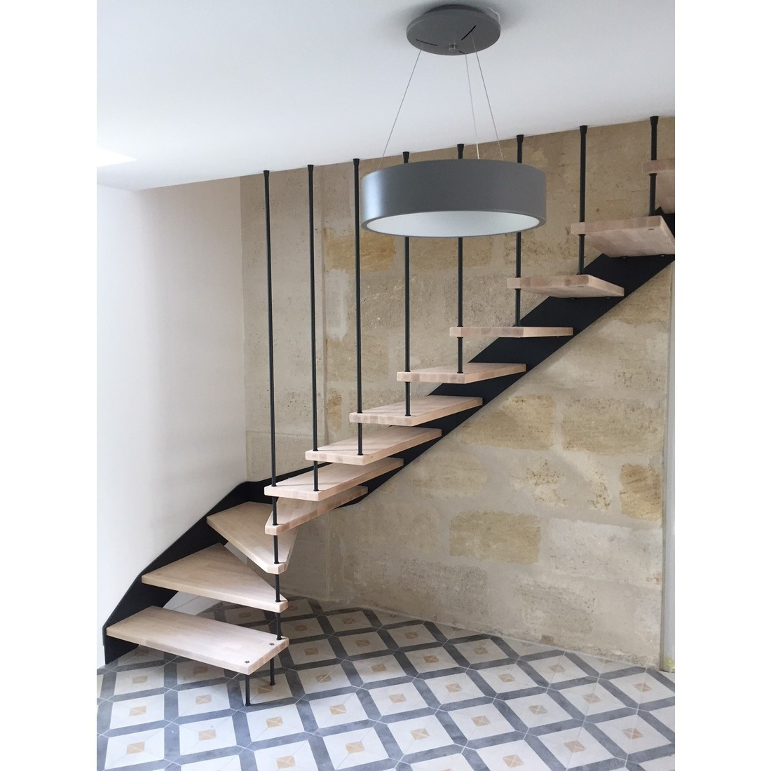 Staircase FLO 120 - Straight and ¼ turn stairs : Echelle Canada