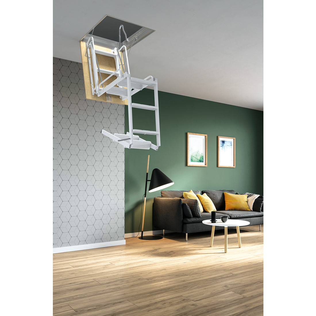 Retractable staircase 4PZ - Retractable stairs : Echelle Canada