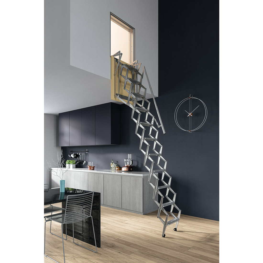 Retractable staircase Wall - Retractable stairs : Echelle Canada